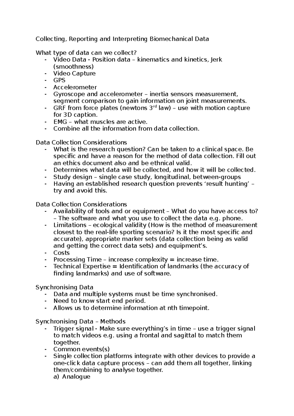 Collecting Data and Interpreting Results - Collecting, Reporting and ...
