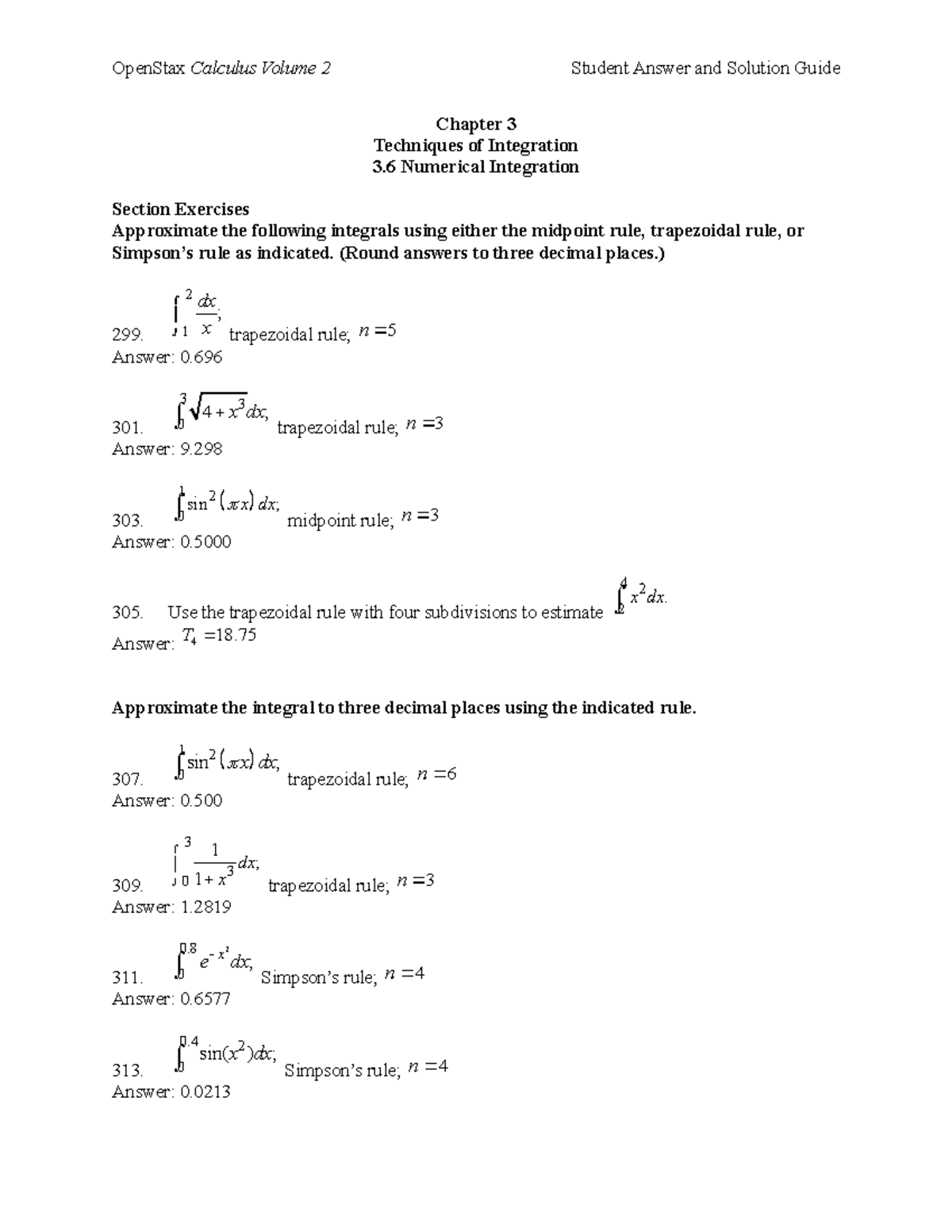 Calculus Volume 2 SASG 03 06 - Chapter 3 Techniques of Integration 3 ...