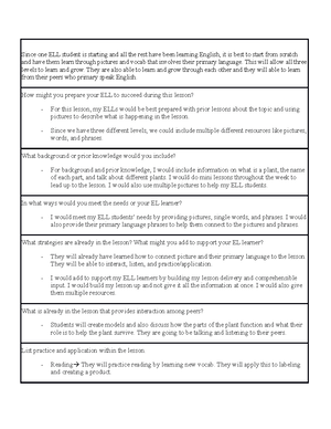Lesson plan- ELL - READINESS Goals/Objectives/Standard(s) A. Goal ...