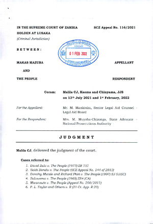 Patrick Sakala v THE People (1980) Z.R. 205 (S - PATRICK SAKALA v THE ...