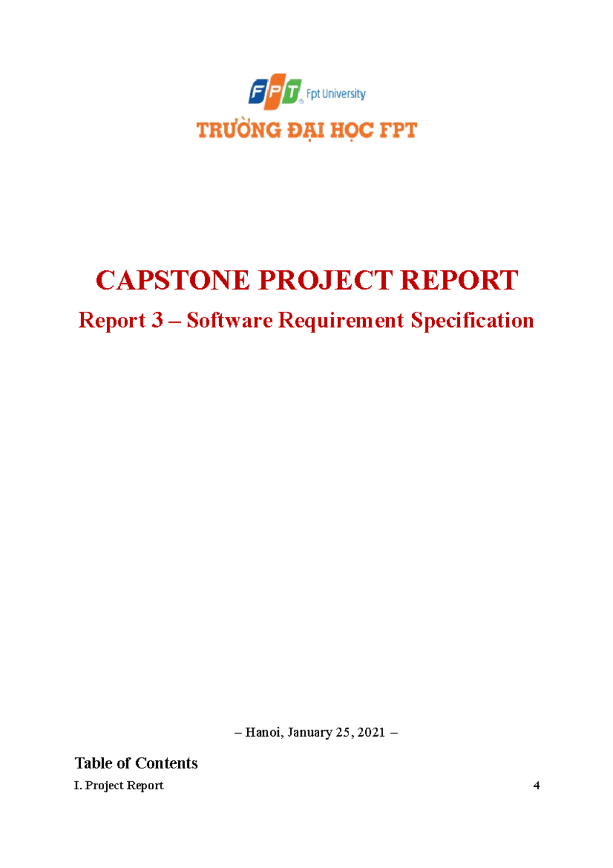 Report 3-Software Requirement Specification - CAPSTONE PROJECT REPORT ...