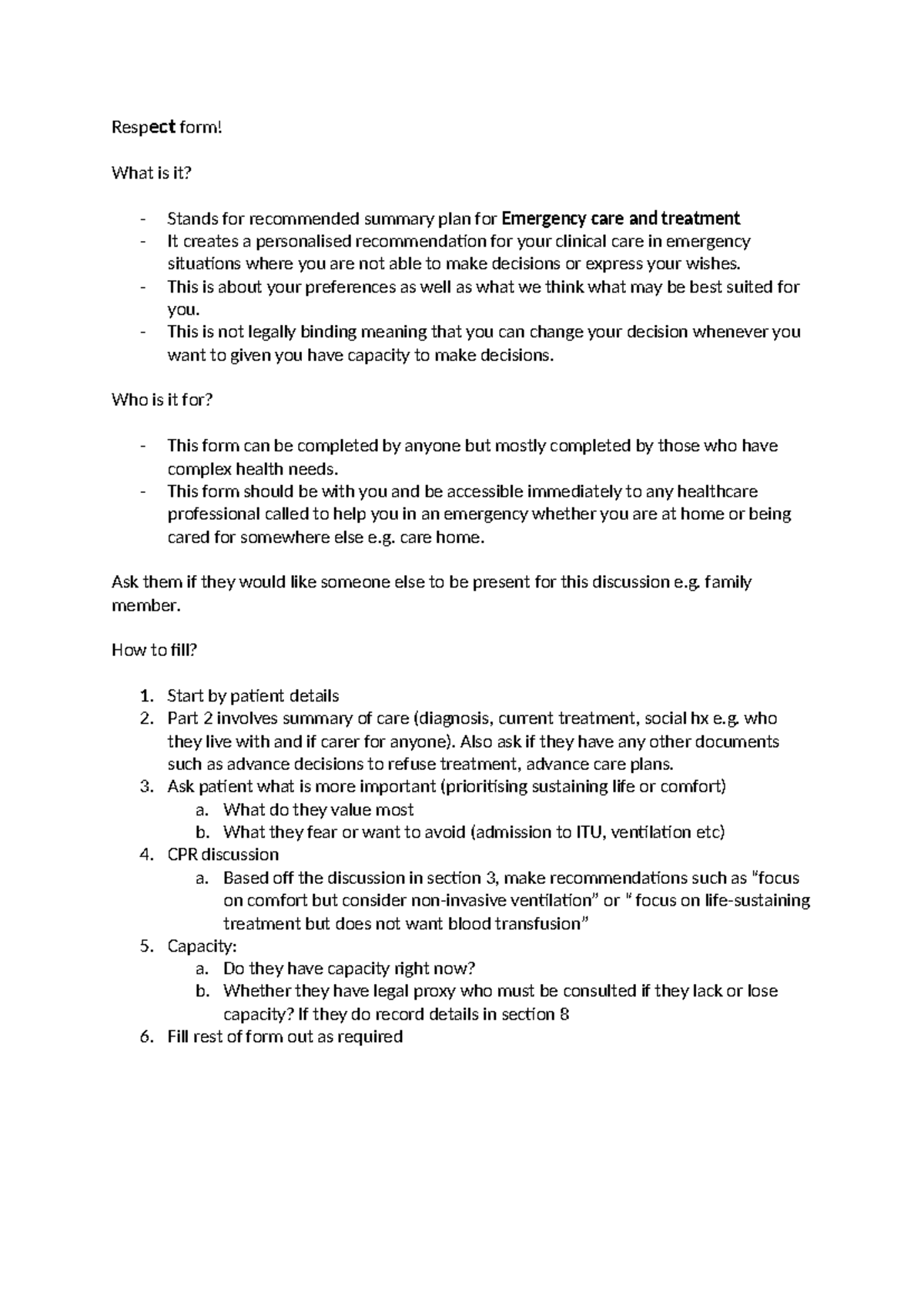 Respect form station - Physical 1001 - Respect form! What is it ...