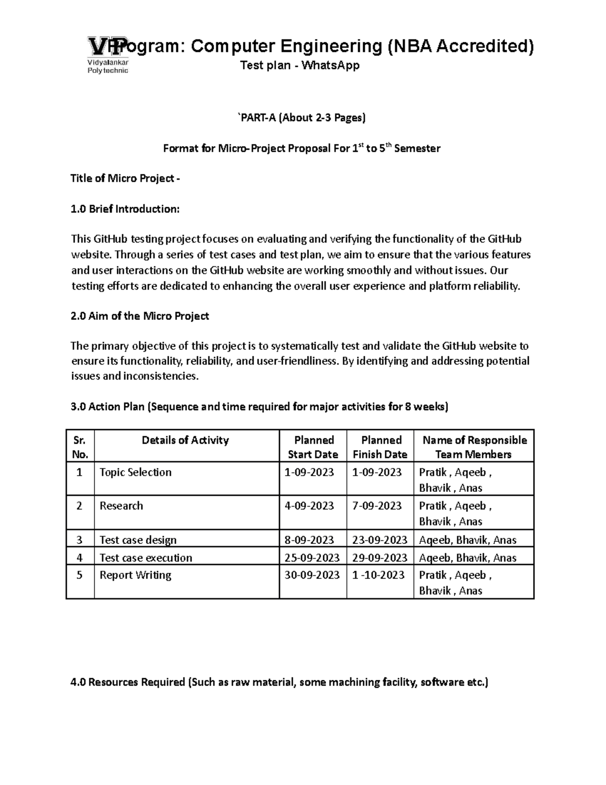 Ste a-b format - Cc and for - Test plan - WhatsApp `PART-A (About 2-3 ...