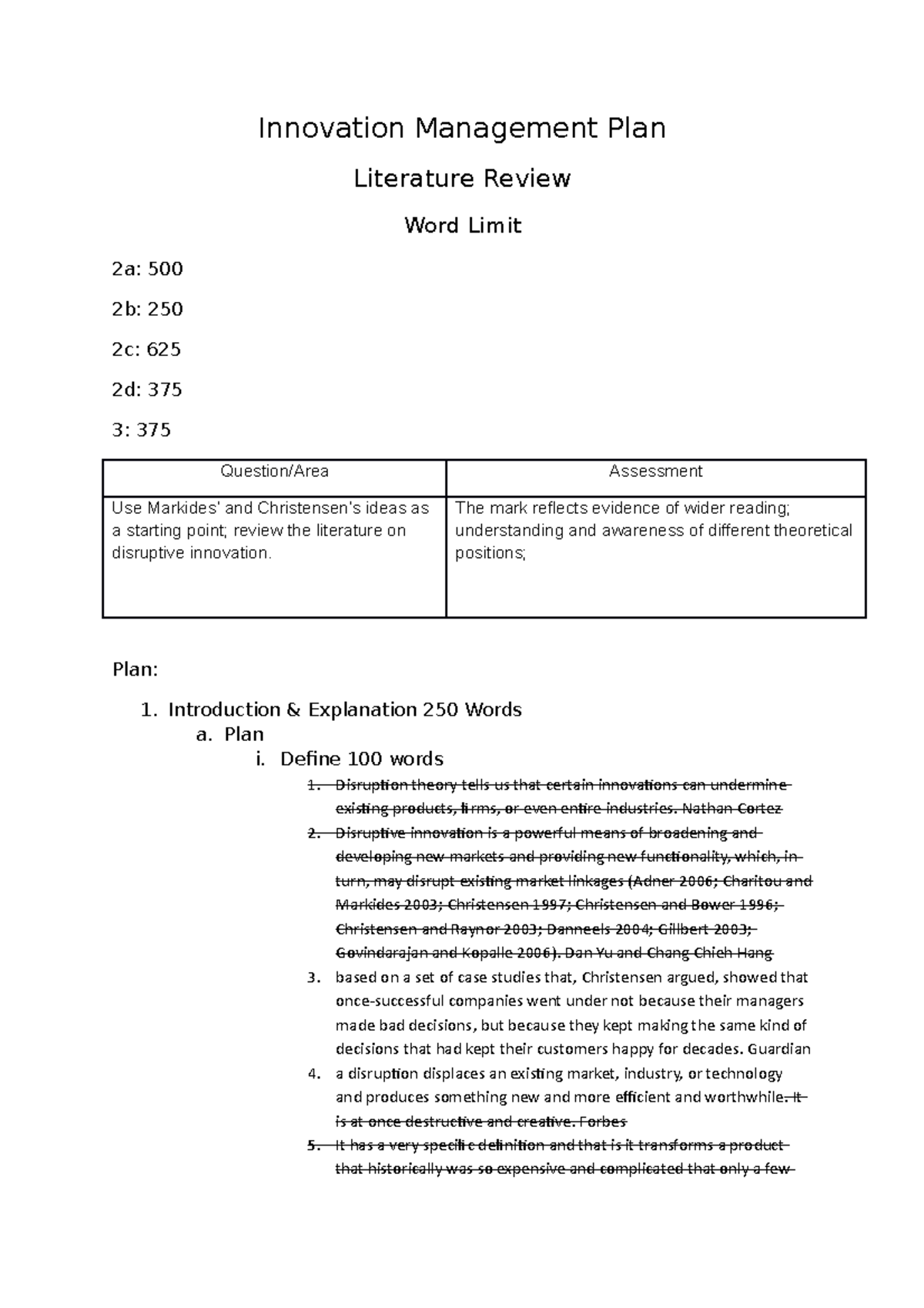 Innovation Management Plan - Innovation Management Plan Literature ...