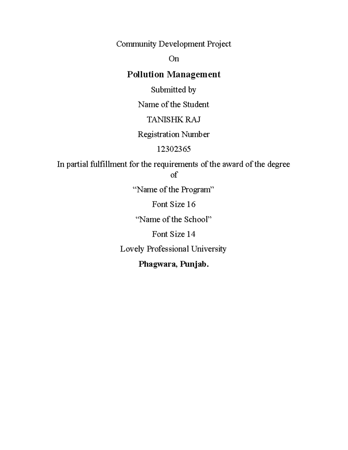 Community development project - Community Development Project On ...