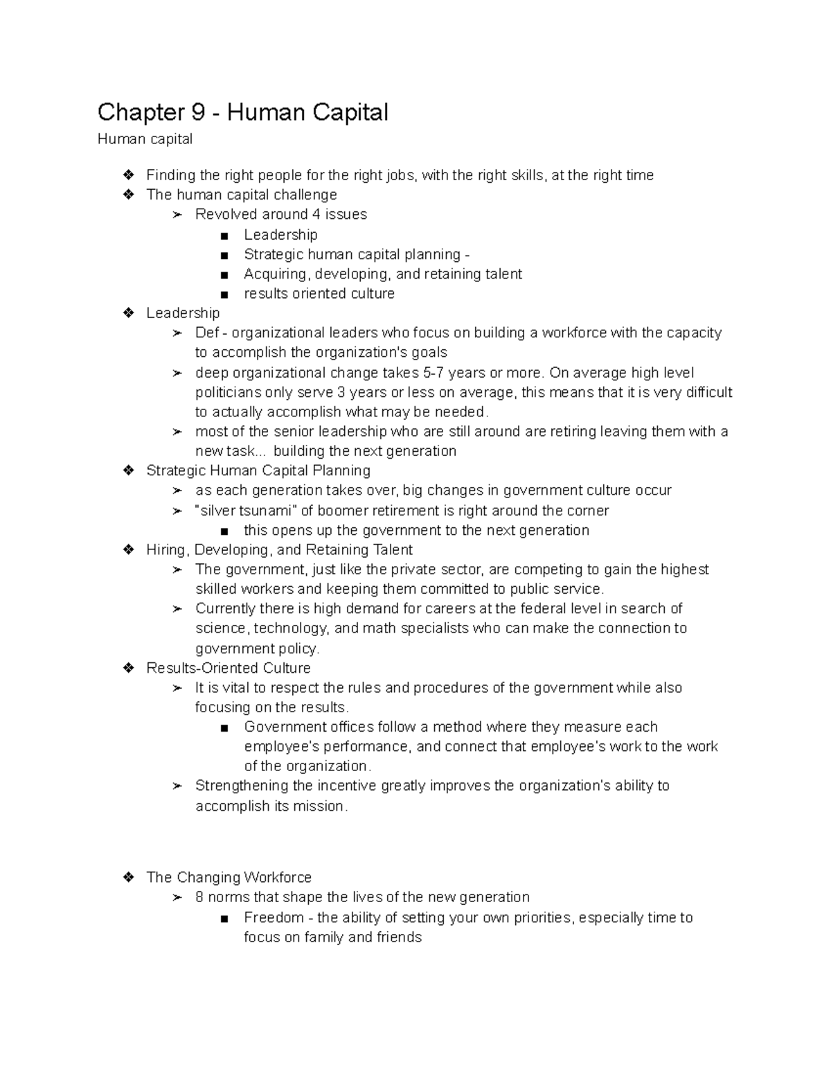 198 notes - Course with Ronald Loveridge - Chapter 9 - Human Capital ...
