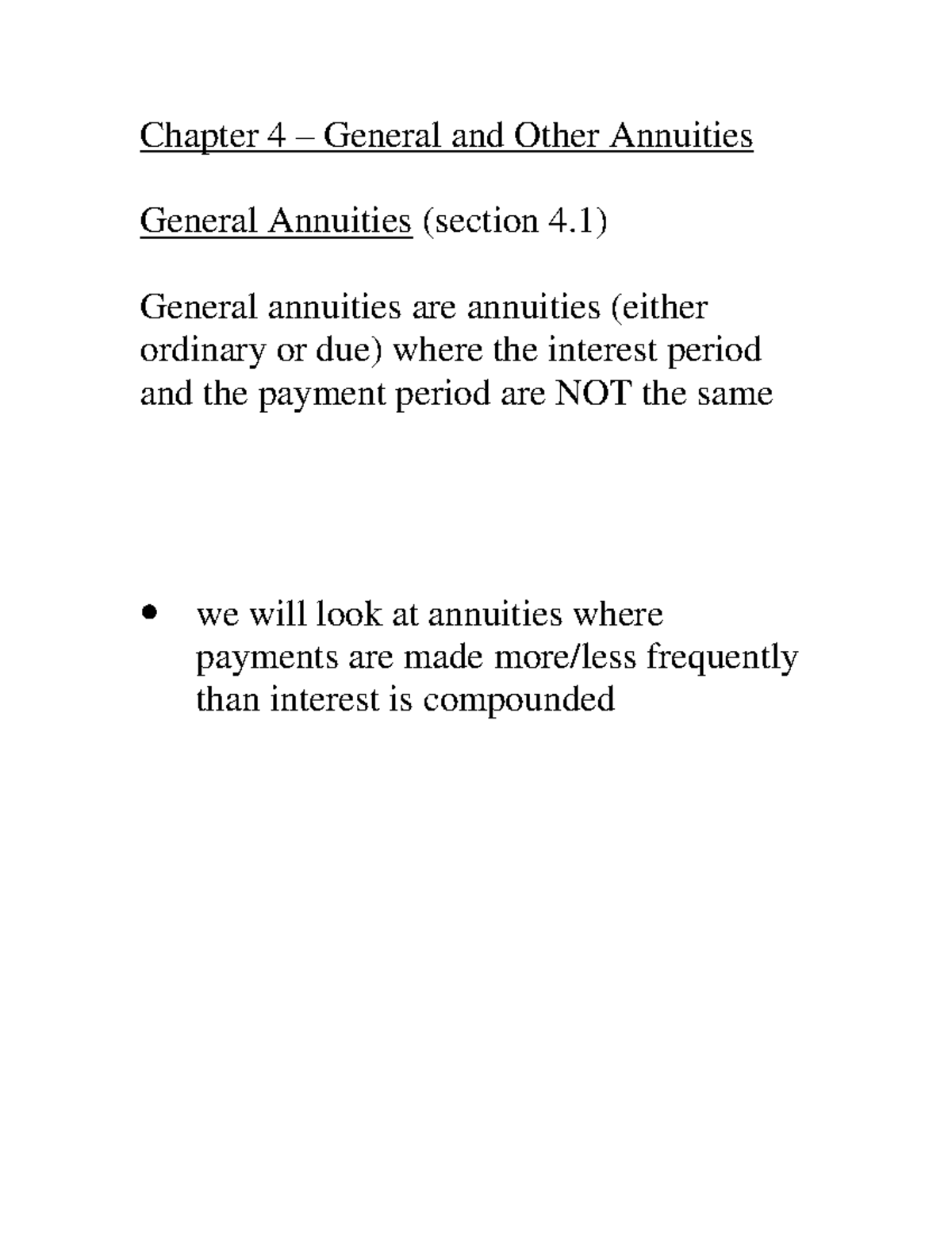 Section 4 - ........ - Chapter 4 – General and Other Annuities General Annuities (section 4 ...