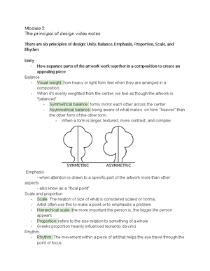 Art Appreciation-2d art notes - Art Appreciation 2D Art Notes Drawing ...