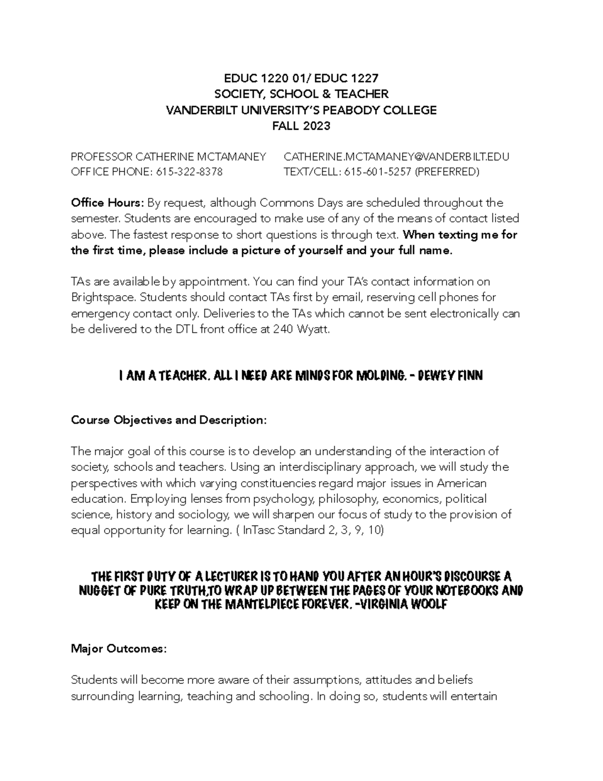 EDUC 1220 1227 Fall 2023 - EDUC 1220 01/ EDUC 1227 SOCIETY, SCHOOL ...