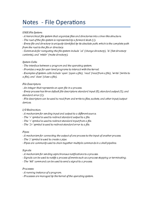Lecture notes - Pipes And Fifos - Notes - Pipes And Fifos Introduction ...