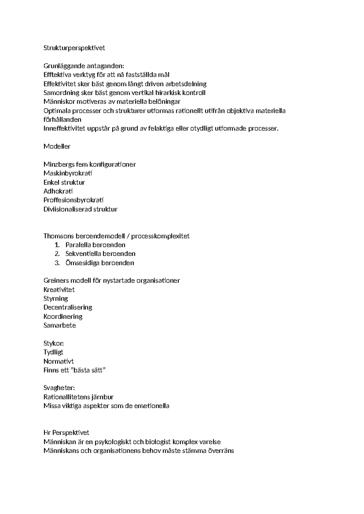 Strukturperspektivet - Strukturperspektivet Grunläggande antaganden: Efftektiva verktyg för att ...