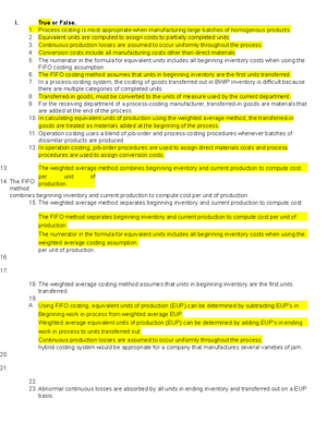 Chapter 9 AND 9A - review - Answer Key (1) Beginning inventory Gross purchases Purchase ...