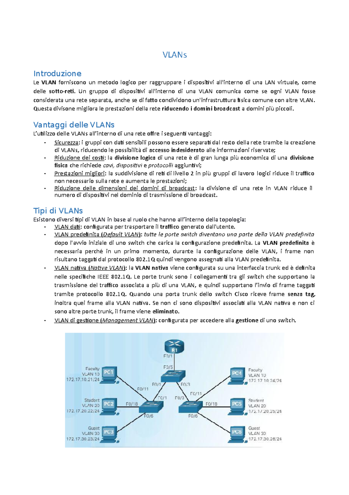 CISCO Module 2 Chapter 6 - VLANs - VLANs Introduzione Le VLAN ...