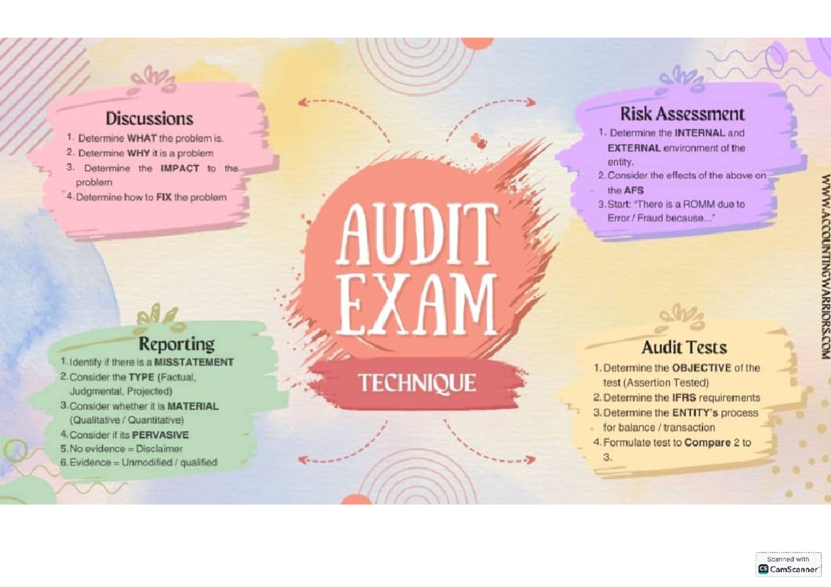 Audit Exam Techniques - Discussions Risk Assessment 1. Determine the ...