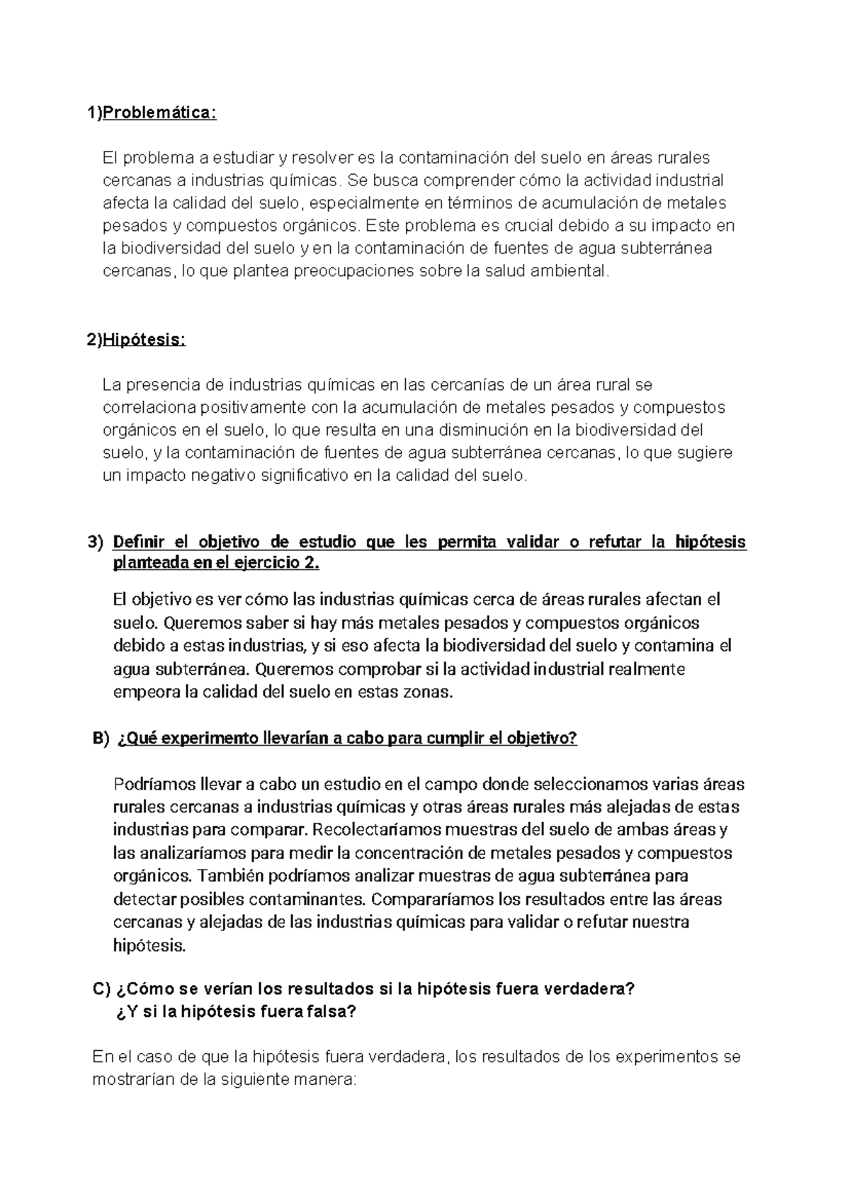 Parcialito Grupal ICyT - 1)Problemática: El problema a estudiar y ...
