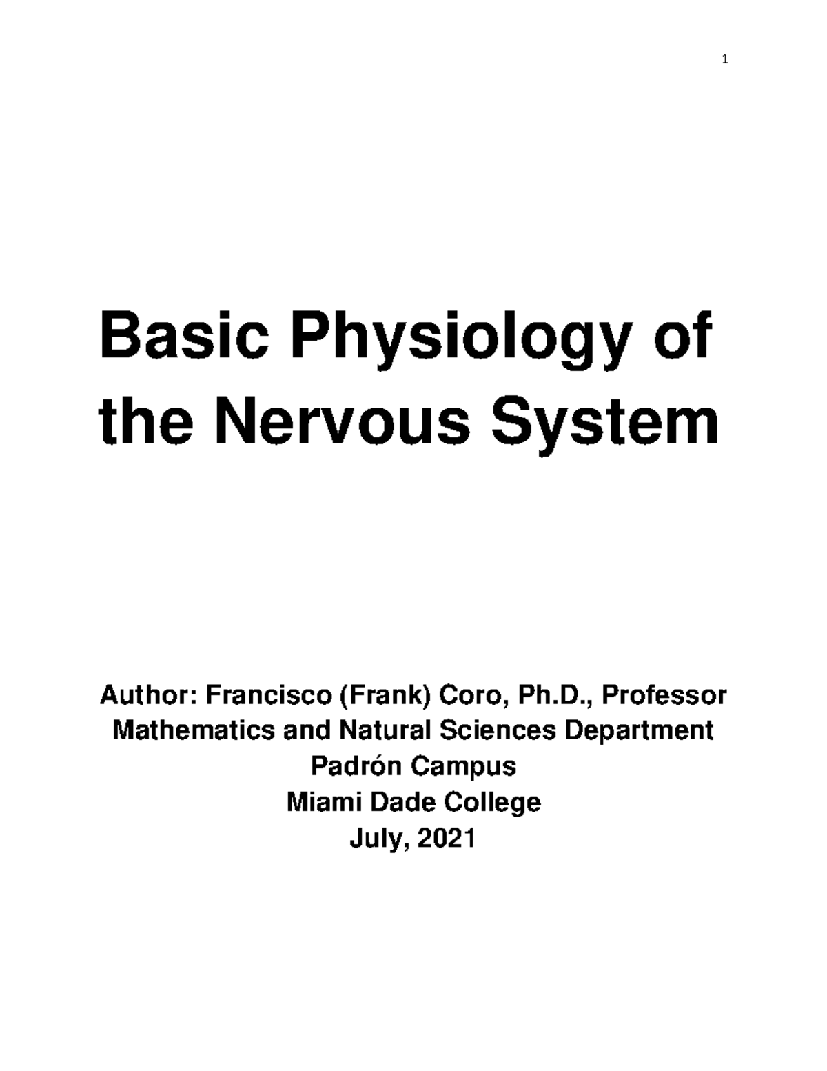 Basic+Physiology+of+the+Nervous+System Fall+2021 - Basic Physiology of ...