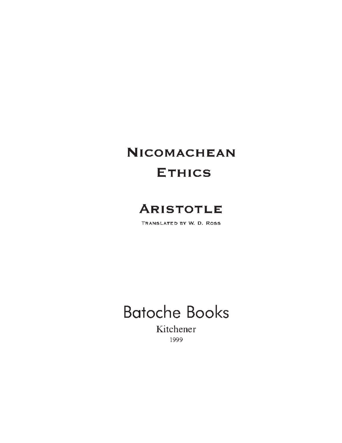 virtues Ethics by Aristotle - Nicomachean Ethics Aristotle Translated ...