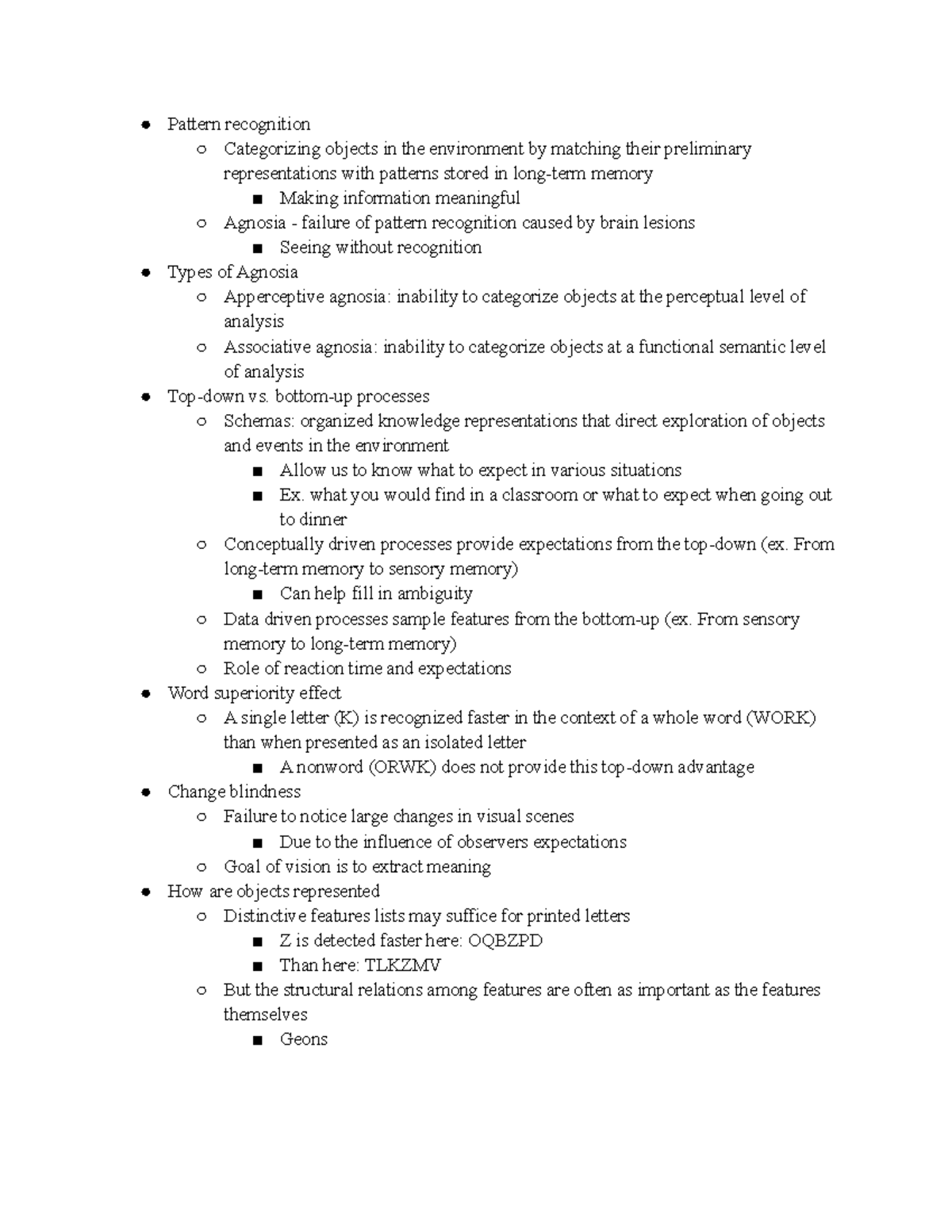 Chap 2 Perception Pattern Recognition Categorizing Objects In The Environment By Matching