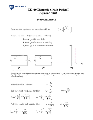 Lab 3 - Lab 3 Instructions - EE 310 Electronic Circuit Design I Experiment 3 Power Supply Design ...