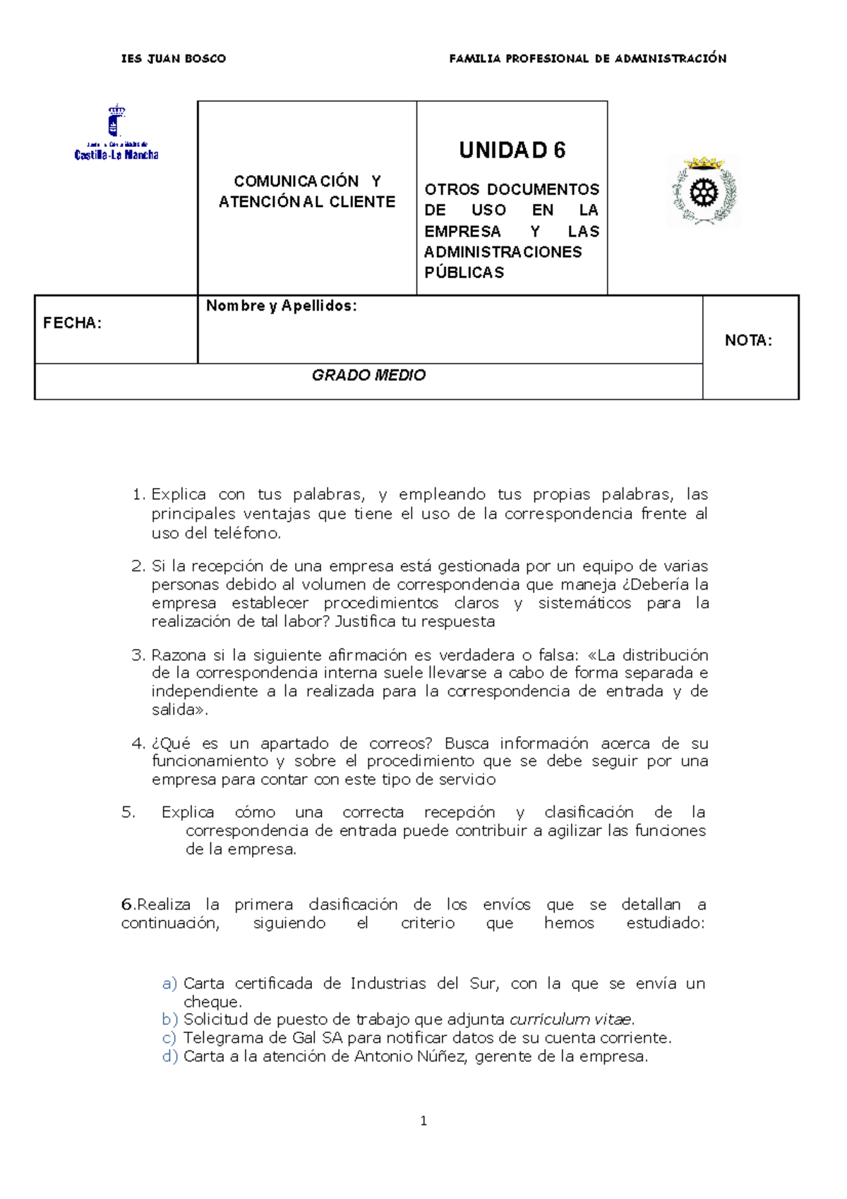 Repaso II - GGFFG - IES JUAN BOSCO FAMILIA PROFESIONAL DE ...