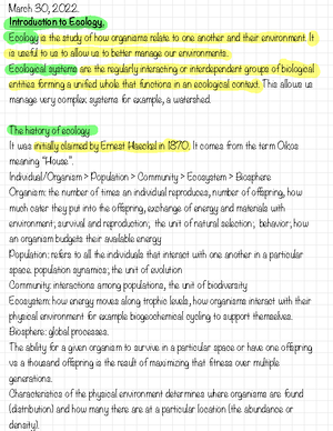 Lecture 20 Notes (Populations) - Populations Populations are groups of ...