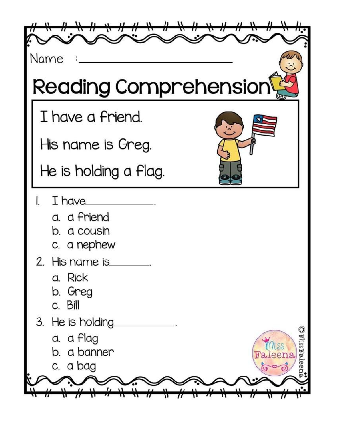 Reading Comprehension Worksheets - Bachelor of Elementary Education ...