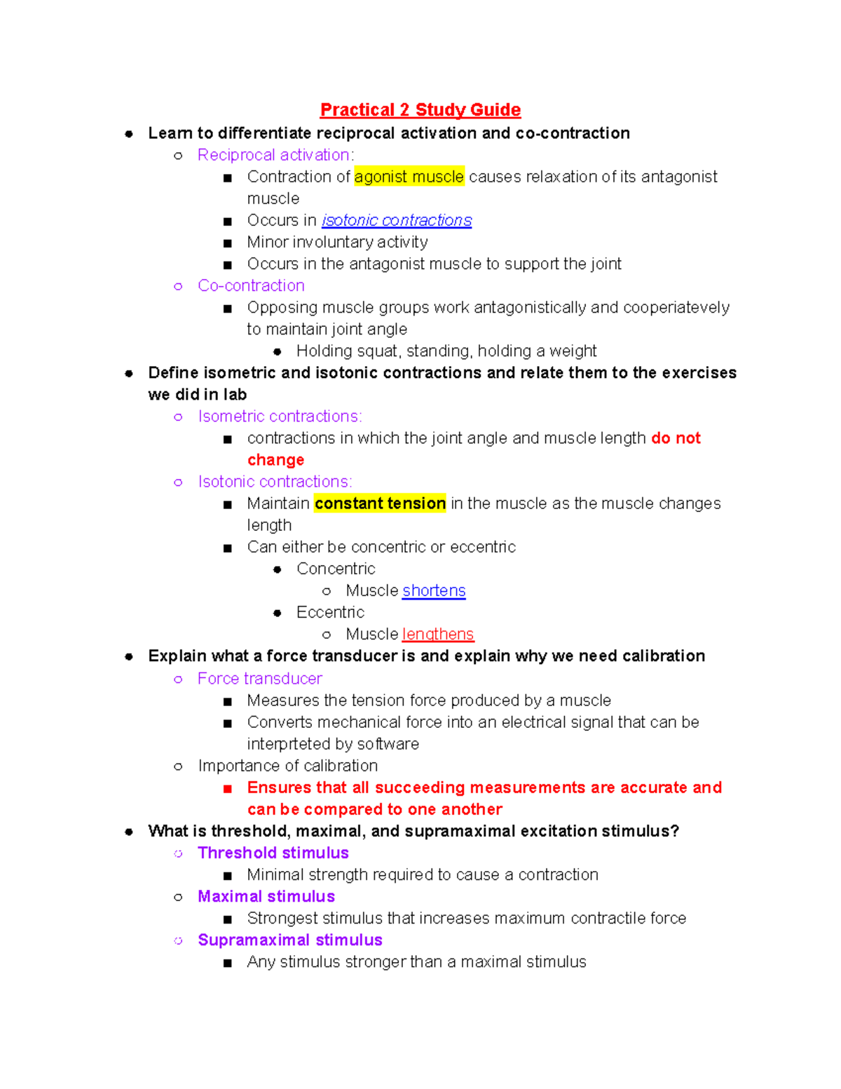 PNB 2264 Lab Practical 2 Study Guide - Practical 2 Study Guide Learn to ...