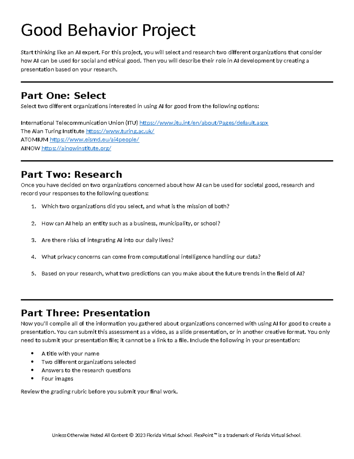 Good behavior project - .................................. - Good ...