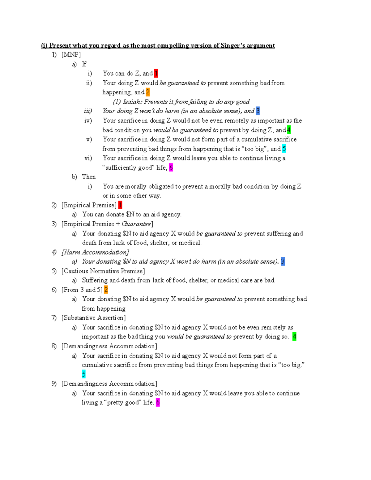 Philos 150 - Midterm Essay Argument Outline - Summary Outline - 6/28 ...