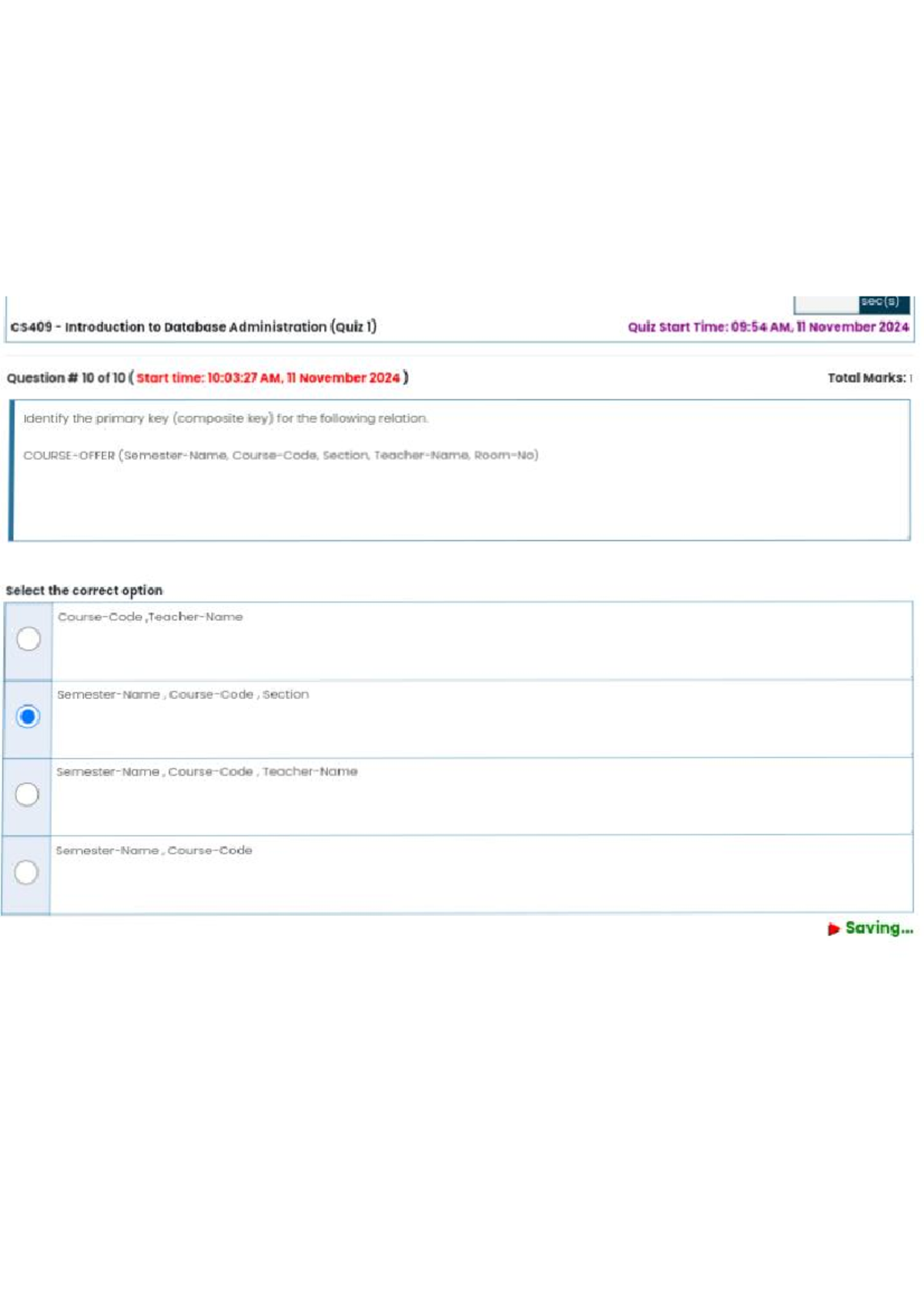 7319bd9e f0d4 4c4d 965a e74973593 d89 - sec(s CS409 Introduction to Database Administration ...