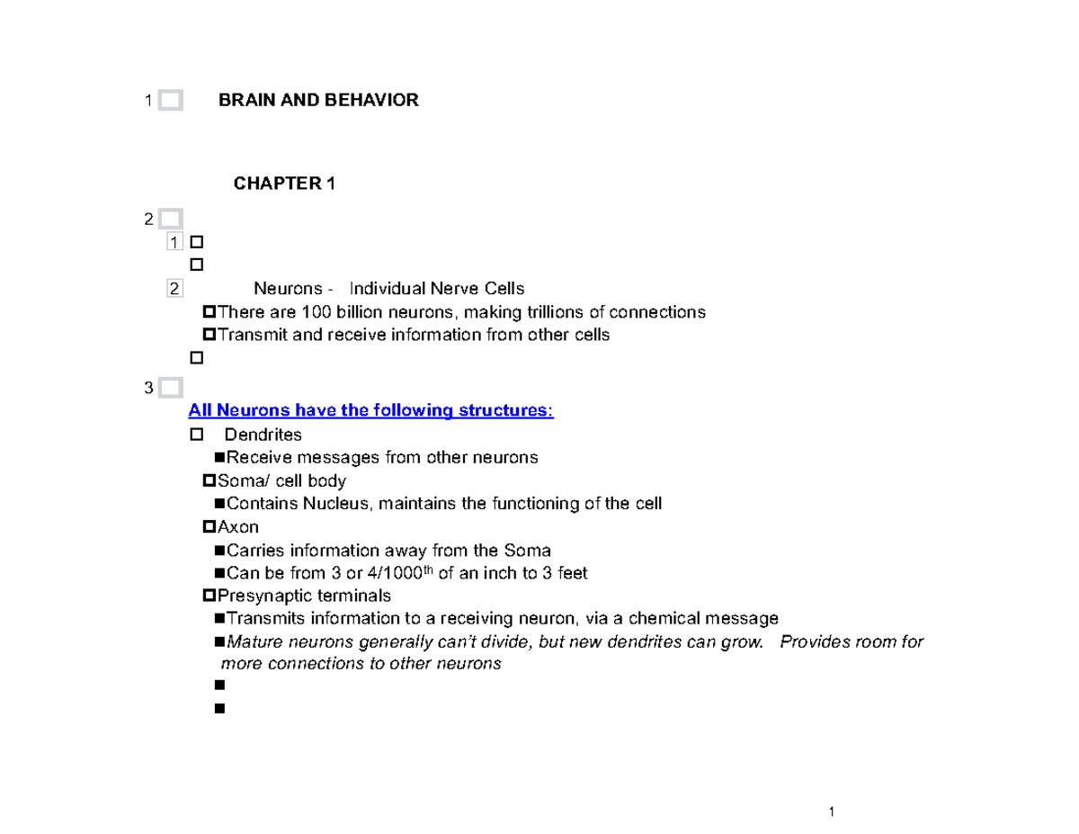 Blkbrd-Biological Foundations of Behavior-Fall 2021-GMU - Compatibility Mode - 1 BRAIN AND ...