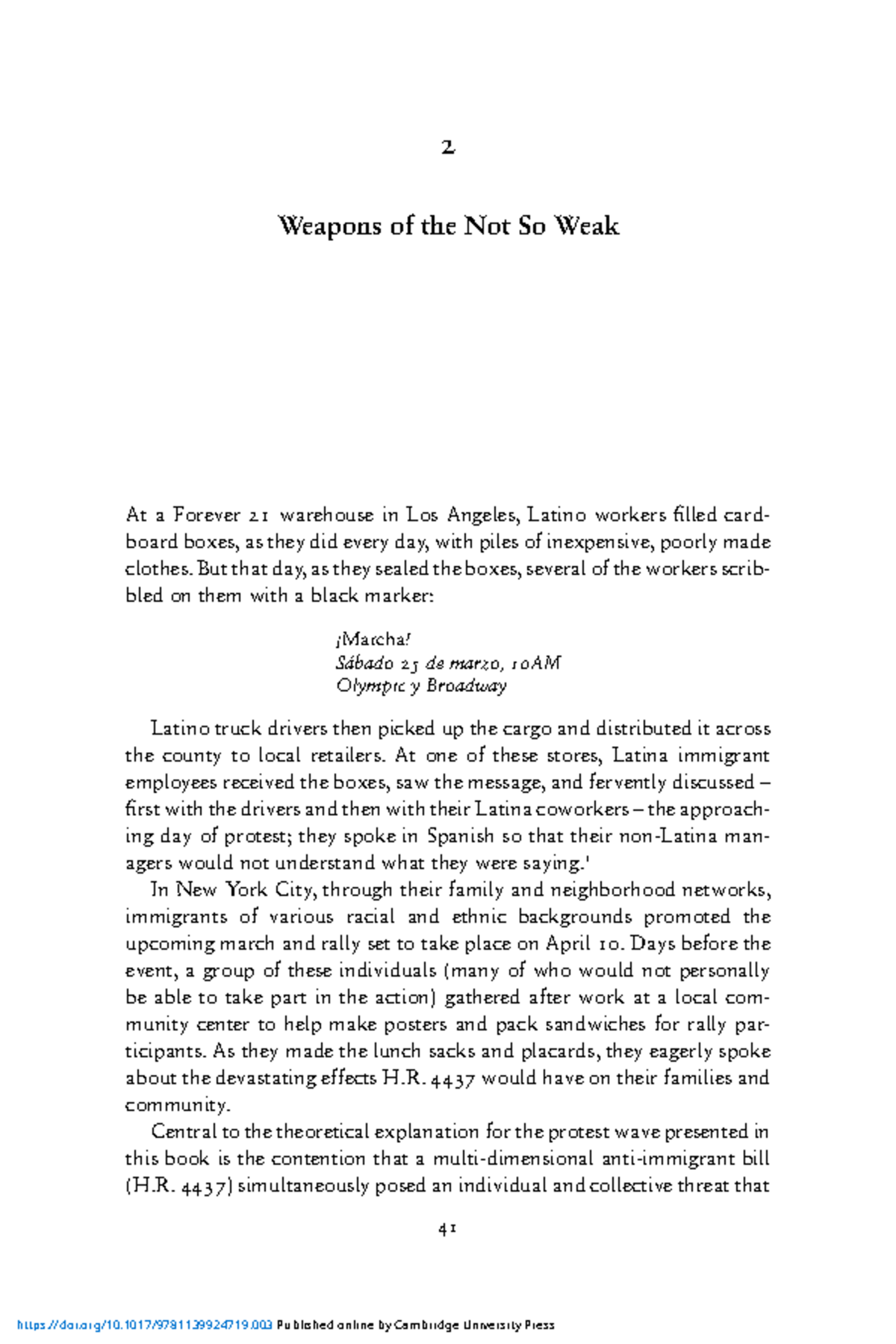 Weapons of the not so weak - 2 Weapons of the Not So Weak At a Forever ...