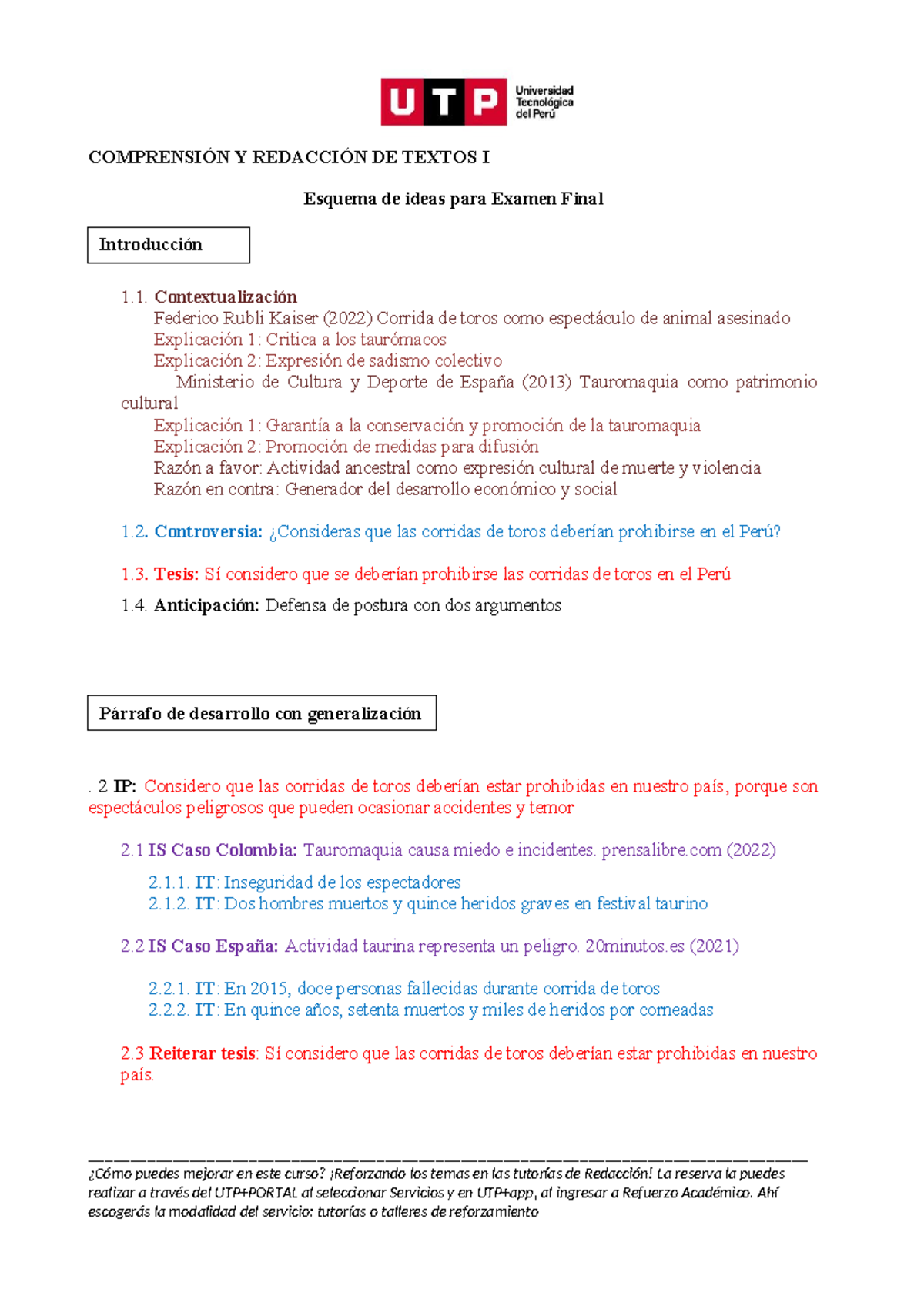 Ejemplo de esquema con generalización y causalidad - COMPRENSIÓN Y ...