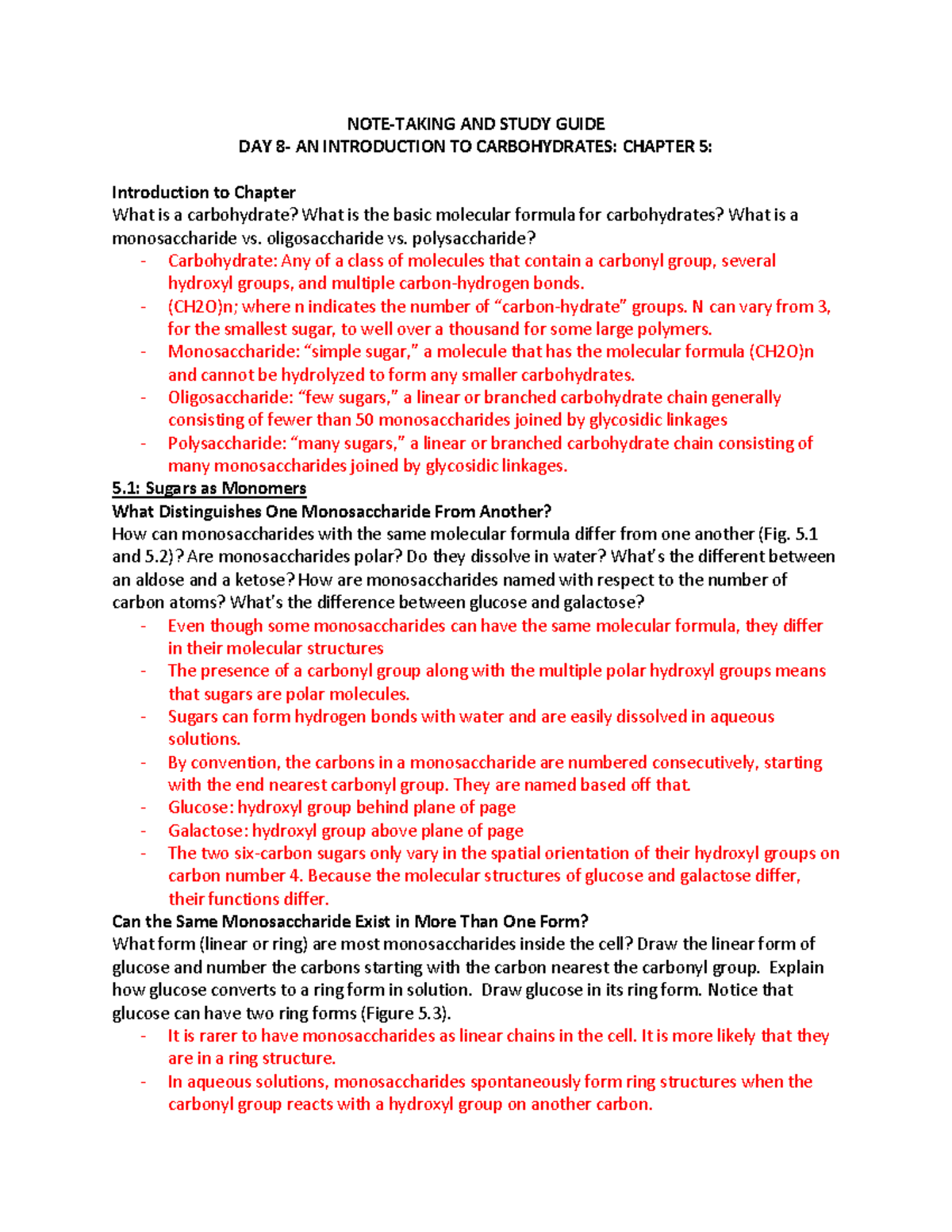 Day 8-Chapter 5 Notetaking Guide - NOTE-TAKING AND STUDY GUIDE DAY 8 ...