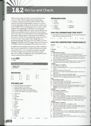 Reading Explorer 3rd, 2, Answer Keys - FOOD AND HEALTH 1 Answer Key ...