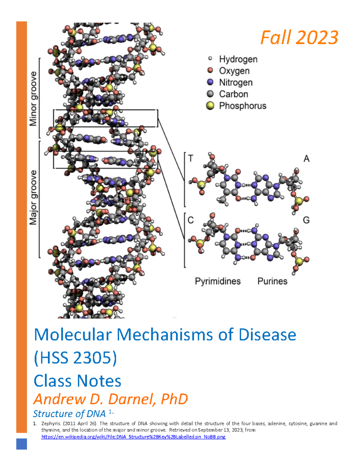 Module-1 (HSS 2305) F2023 - Molecular Mechanisms of Disease (HSS 2305 ...