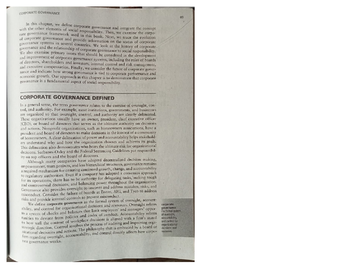 Governance book - fdff - Business Administration 2 - Studocu