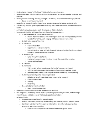 P190 Ch1 Textbook Notes - Why Study the History of Psychology ...