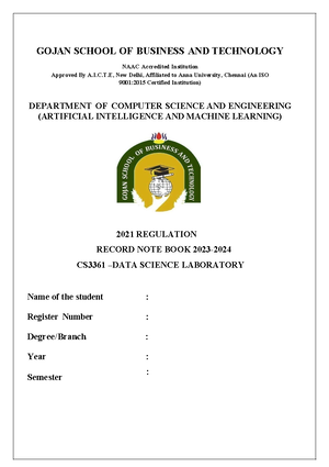 Data science lab 2024 - LAB MANUAL - ARUNAI ENGINEERING COLLEGE ...