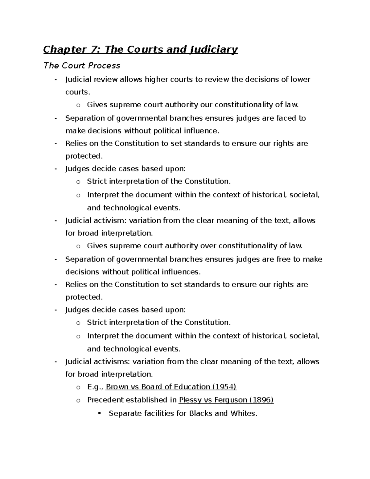 Chapter 7 The Courts and Judiciary - Chapter 7: The Courts and Judiciary The Court Process ...
