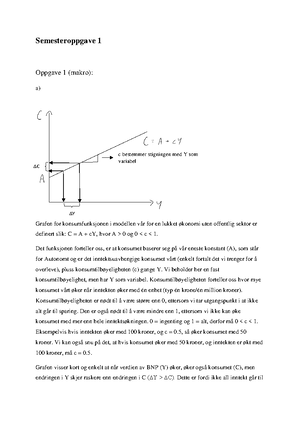 Keynes modellen for åpen og lukket Økonomi - Keynes modellen for åpen ...