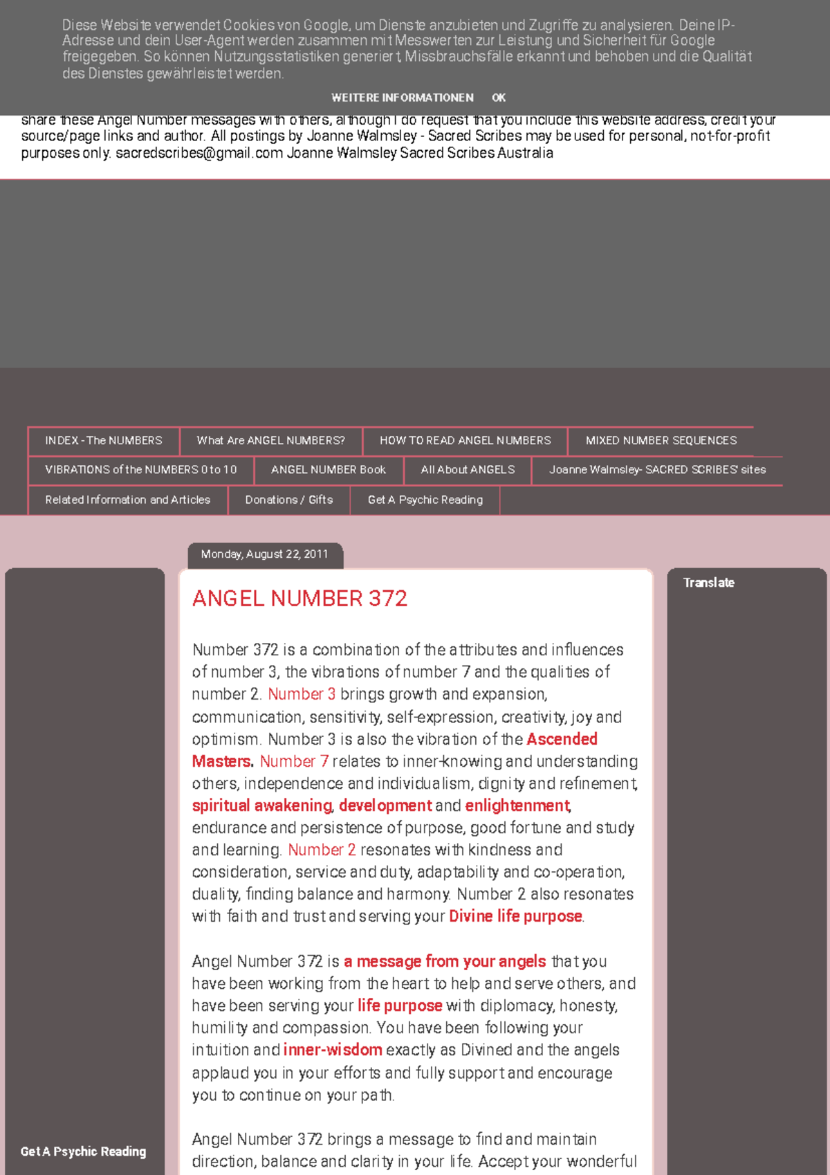 Angelnumbers-Joanne Sacred Scribes Angelnumber 372 1705256633460 ...