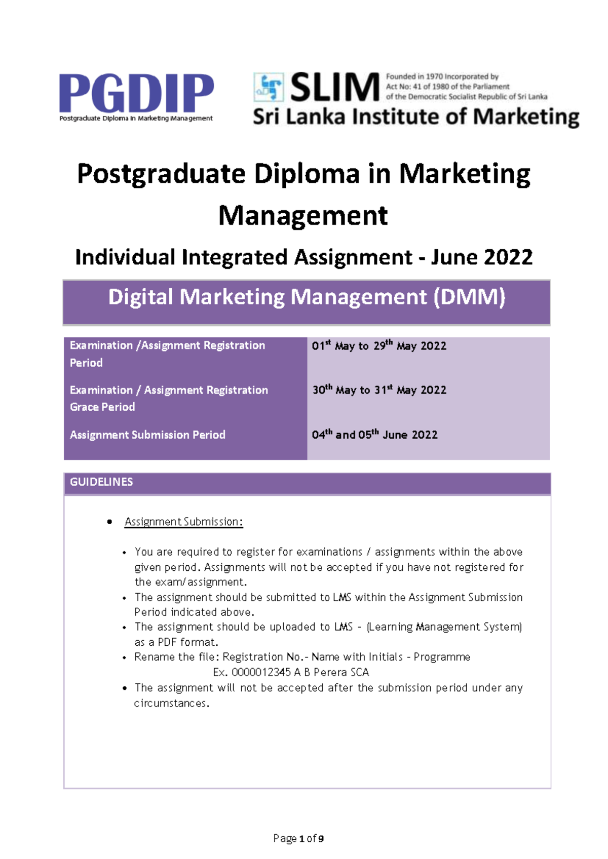 Digital Marketing Management (DMM) - I 2022 - Postgraduate Diploma in ...
