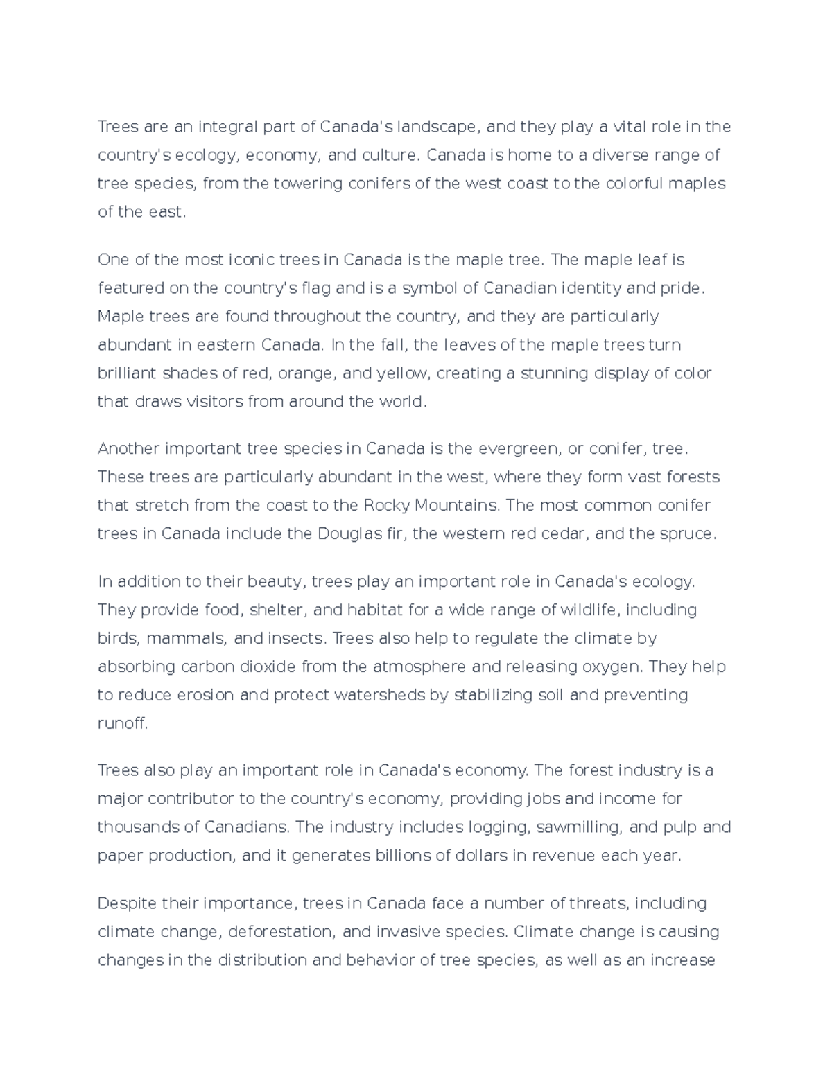 Canadian Trees - Trees are an integral part of Canada's landscape, and ...