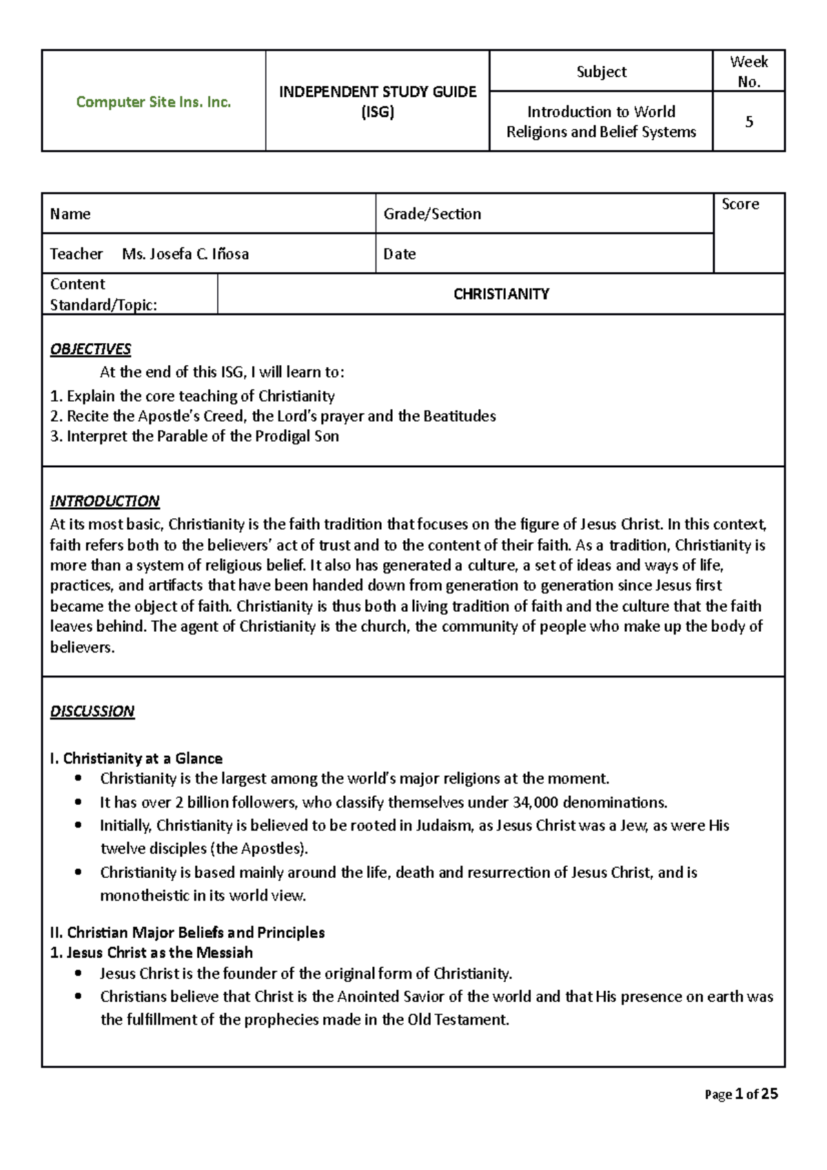 ISG Itwrab 5 8 - ads - Computer Site Ins. Inc. INDEPENDENT STUDY GUIDE ...