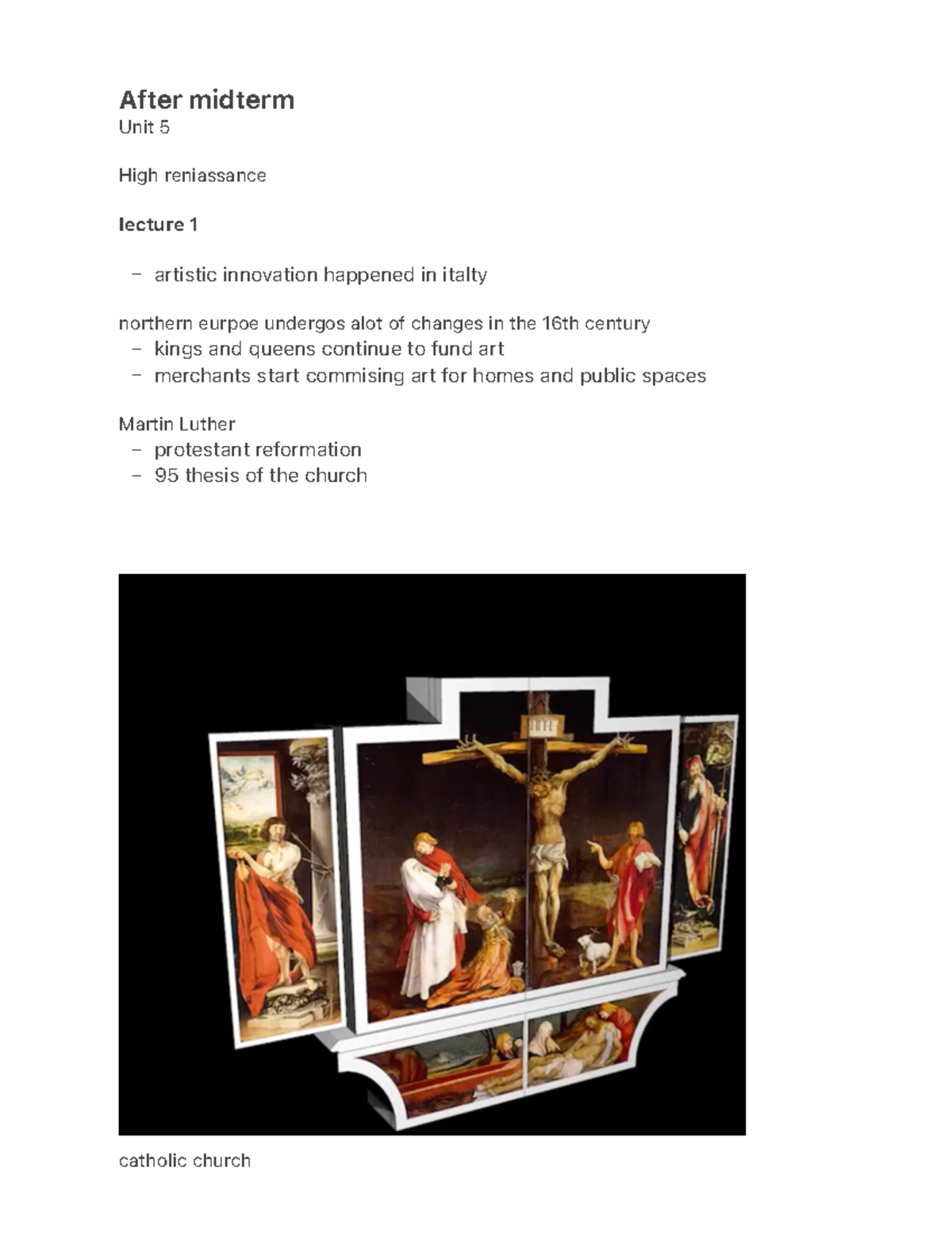 After midterm fnar notes - – – – – – After midterm Unit 5 High ...