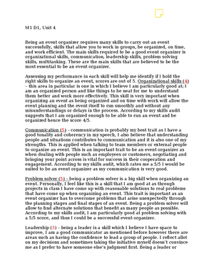 P5,P6,M3 and D2 Unit 4 Btec Business Management Managing an Event BTEC ...