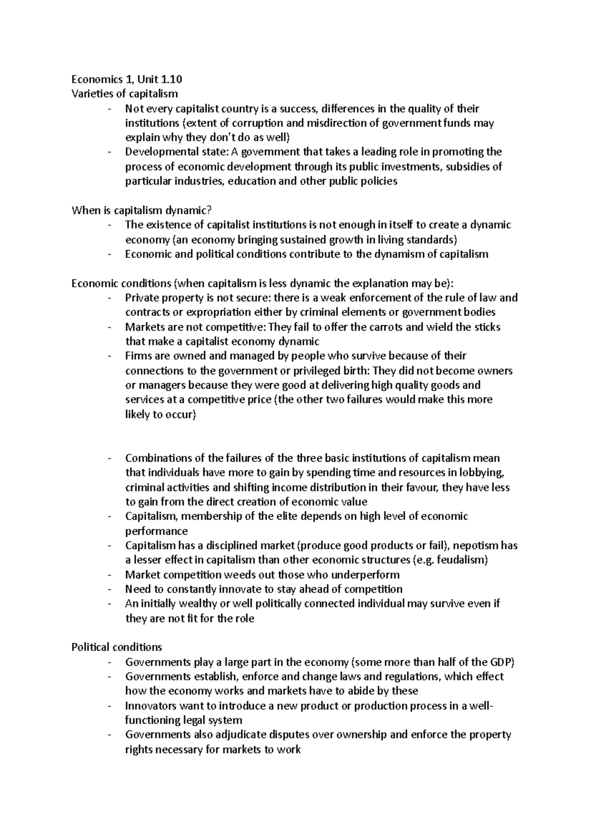 1.10, institutions, government and the economy - Economics 1, Unit 1 ...