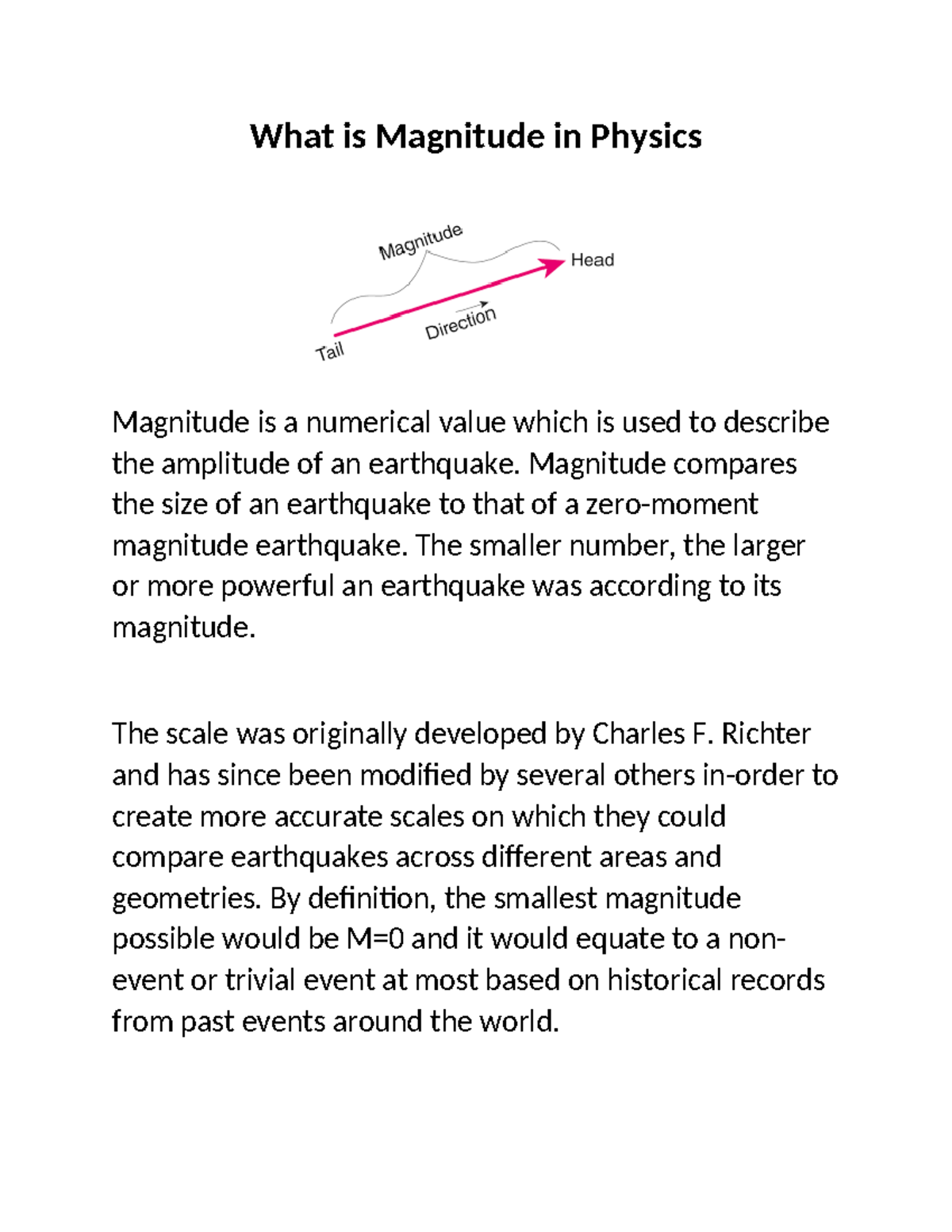 What is Magnitude in Physics - What is Magnitude in Physics Magnitude ...