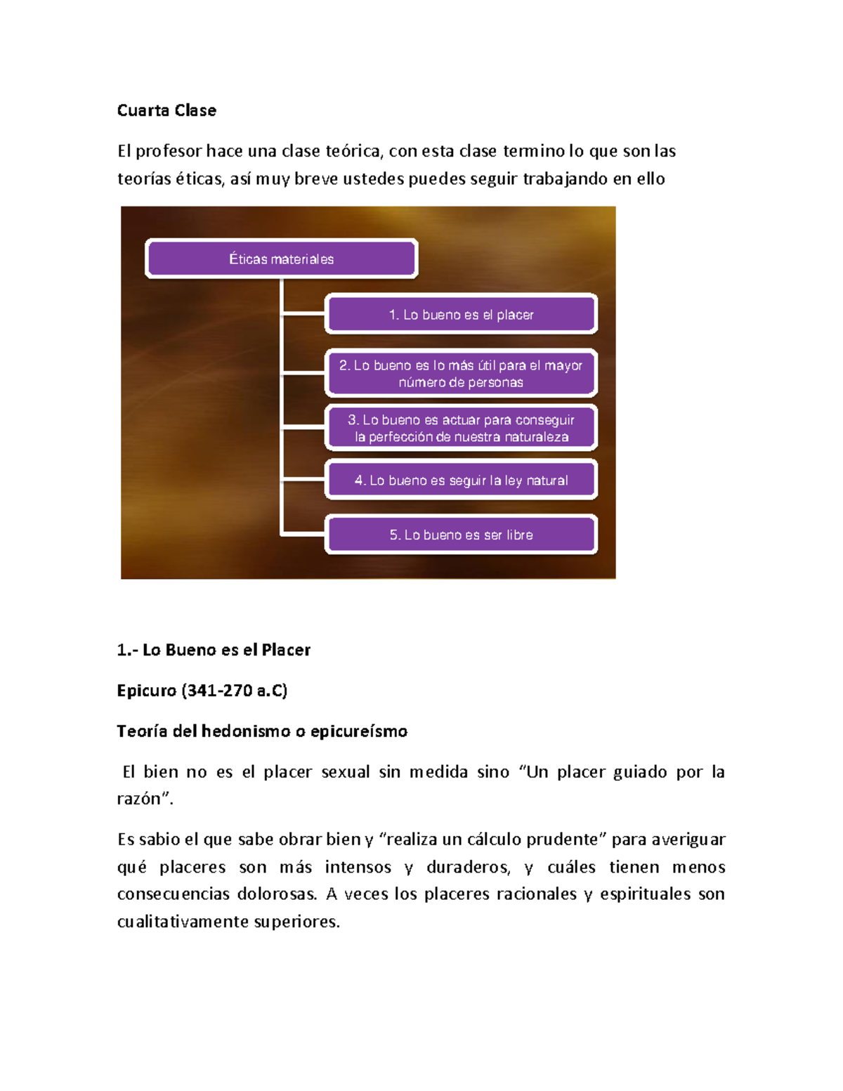 Cuarta Clase - hola - Cuarta Clase El profesor hace una clase teórica, con esta clase termino lo ...